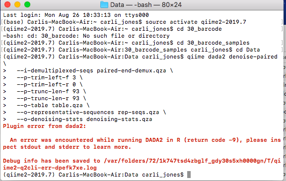 DADA2 trimming step - no reads passed the filter - User Support - QIIME ...